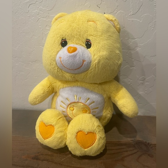 Hasbro | Toys | Hasbro Care Bears Sunshine Yellow Stuffed Plush Bear ...